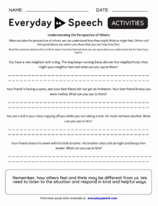 Free Perspective Taking Material | Everyday Speech
