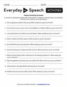 Free Middle School Conversation Topics Material | Everyday Speech