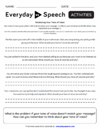 Free Tone of Voice PDF for High School | Everyday Speech