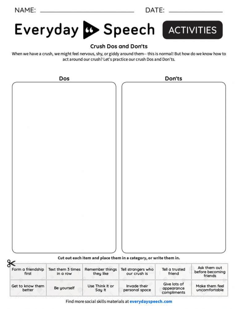 Middle School Getting Ready to Date Lesson Plan | Everyday Speech