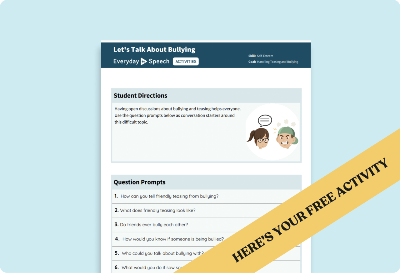 Free High School Worksheet: Teach Students to Recognize and Respond to ...