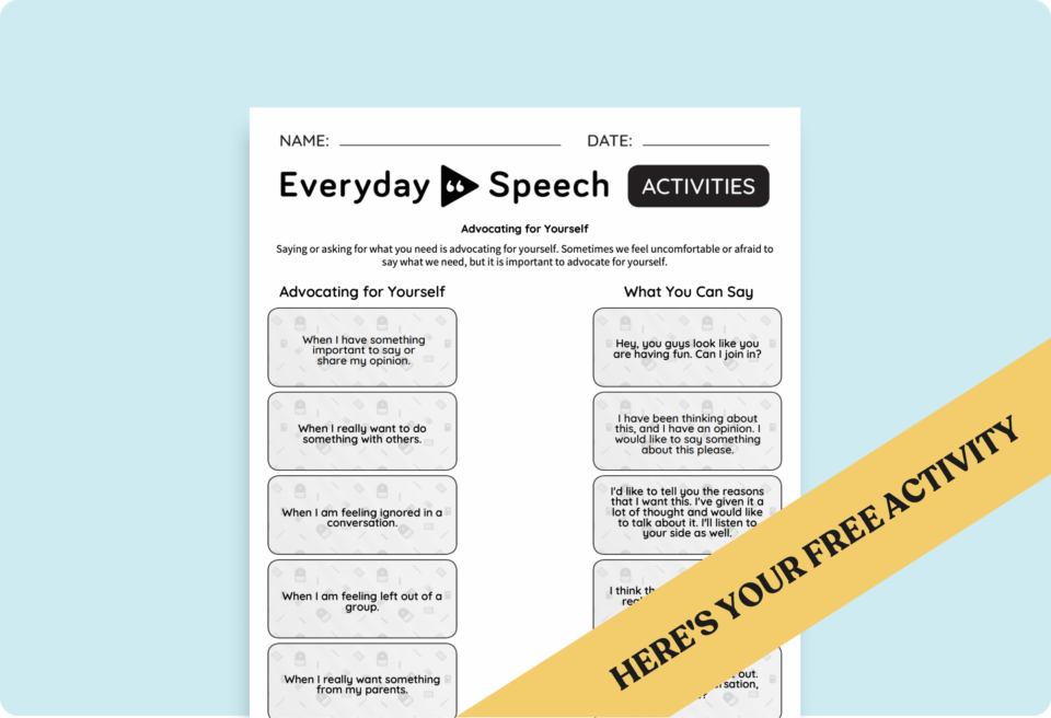 Try These No-Prep Self-Advocacy Activities for Elementary, Middle, and ...