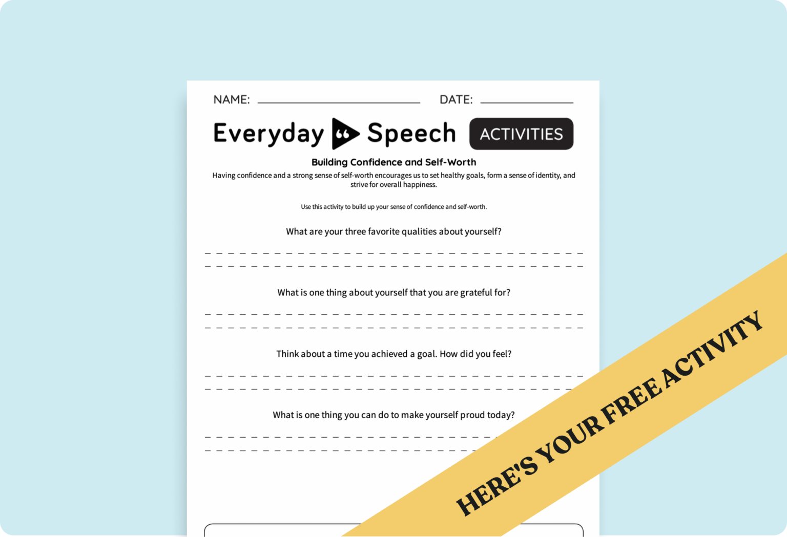 20+ Self-Esteem Activities for Teens (Middle & High School) | Everyday ...