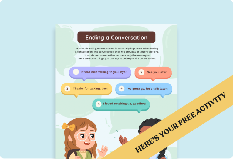 Elementary Conversation Skills Poster: How to End a Conversation ...