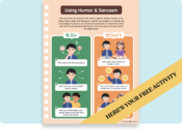Conversation Skills Poster for Middle School: Using Humor and Sarcasm ...