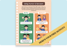 Conversation Skills Poster for Middle School: Using Humor and Sarcasm ...