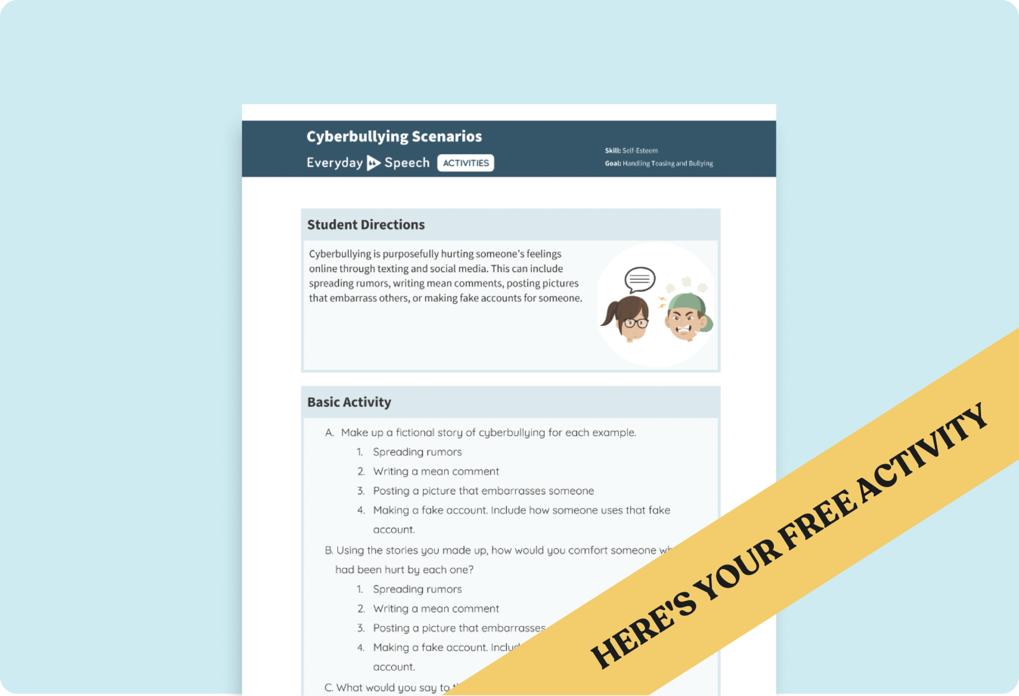 Free High School Worksheet: Teach Students How to Recognize and Respond ...