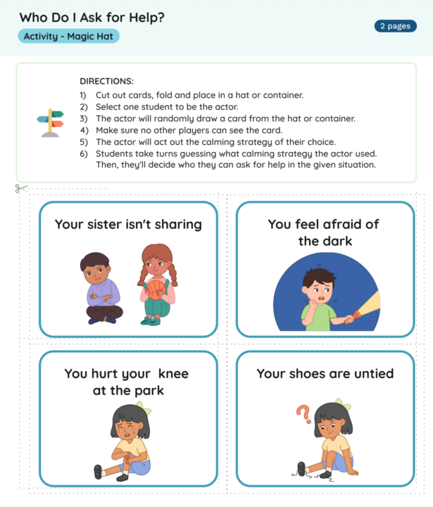 Asking for Help Preschool Lesson