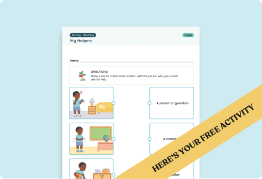 Free Preschool Problem-Solving Activity: Who Can Help? | Everyday Speech