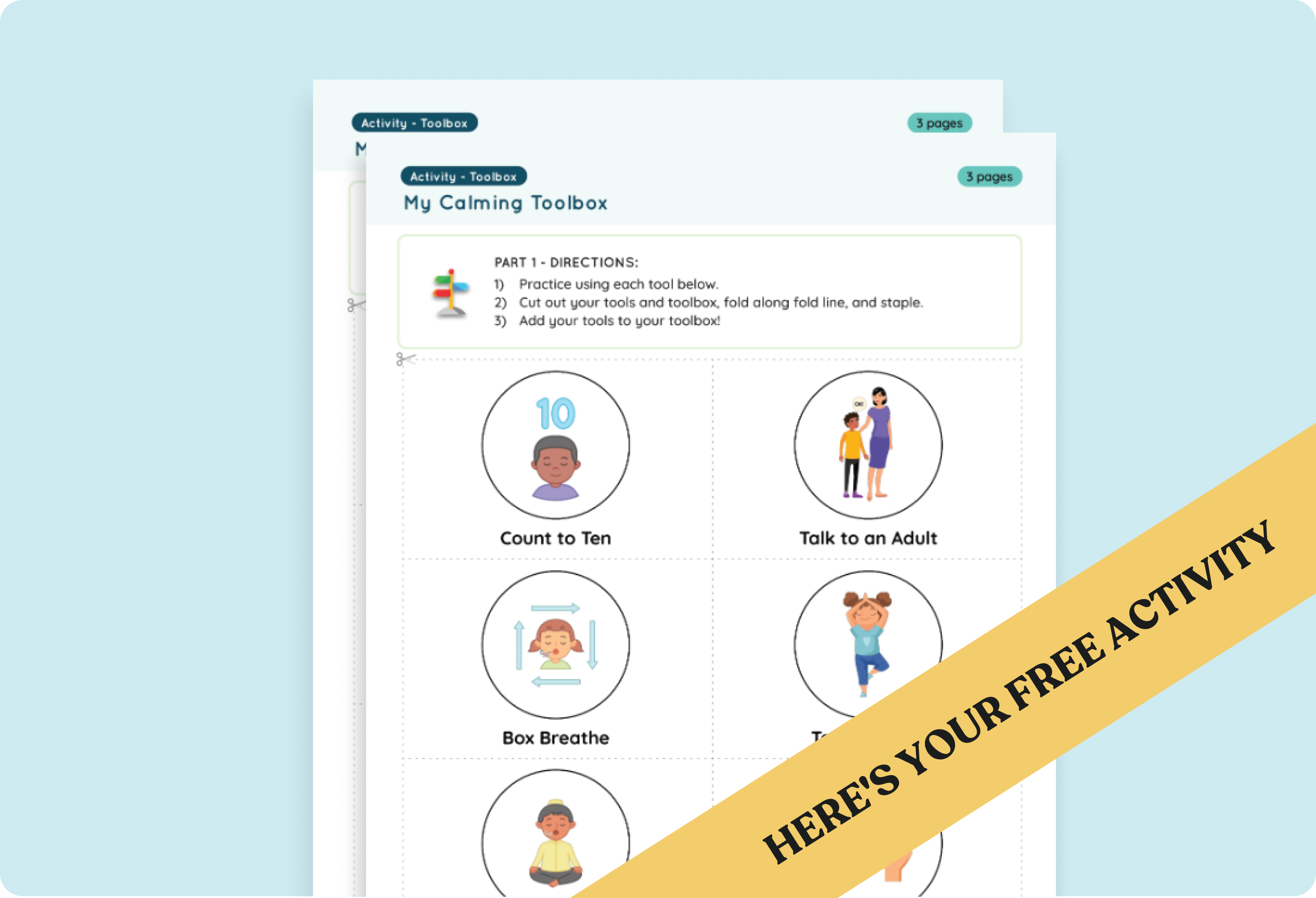 Pre-K & Kindergarten Staying Calm PDF Resource: My Calming Toolbox ...