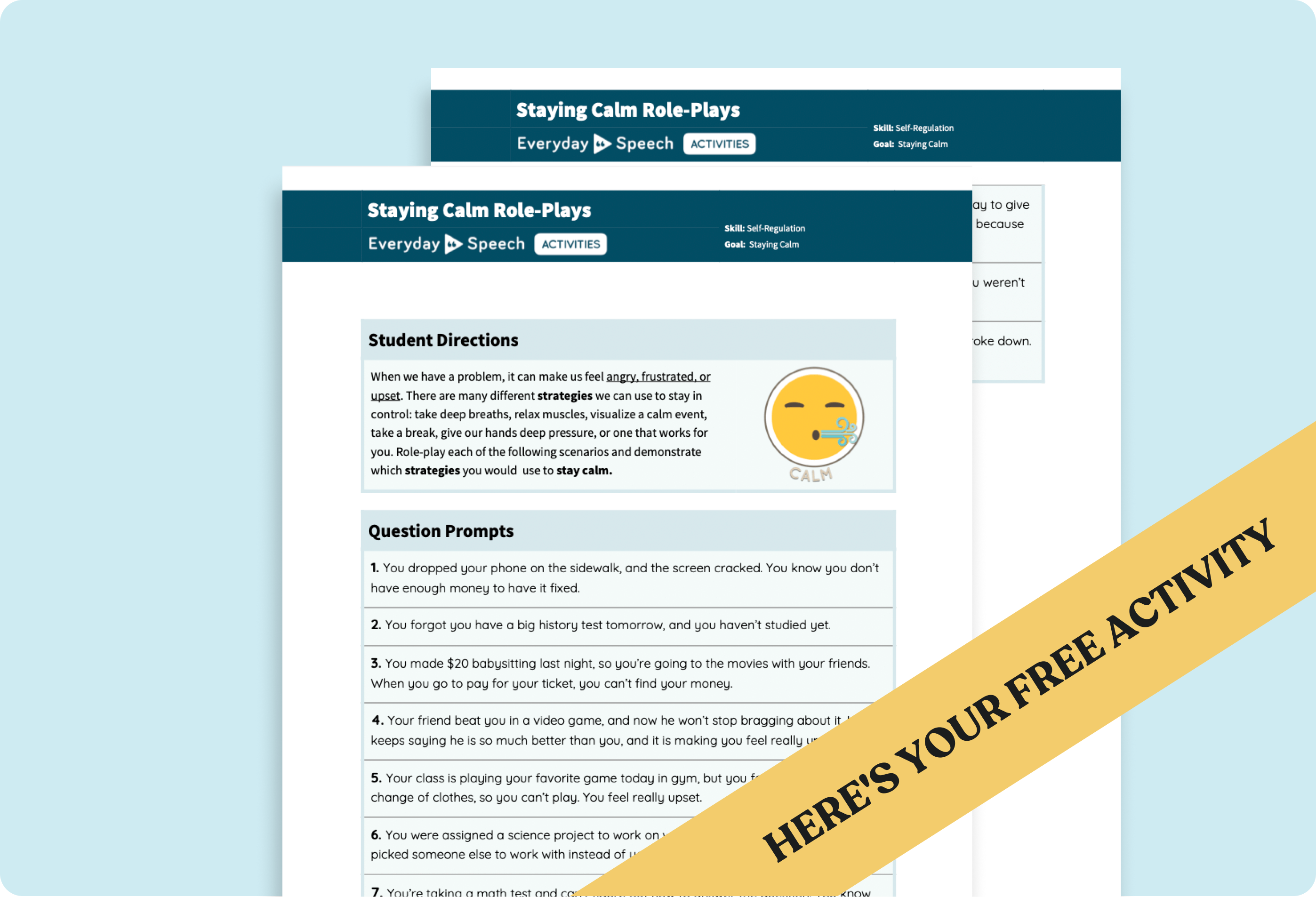 Middle School Staying Calm Role-Plays: No-Prep Self-Regulation Tool | Everyday Speech
