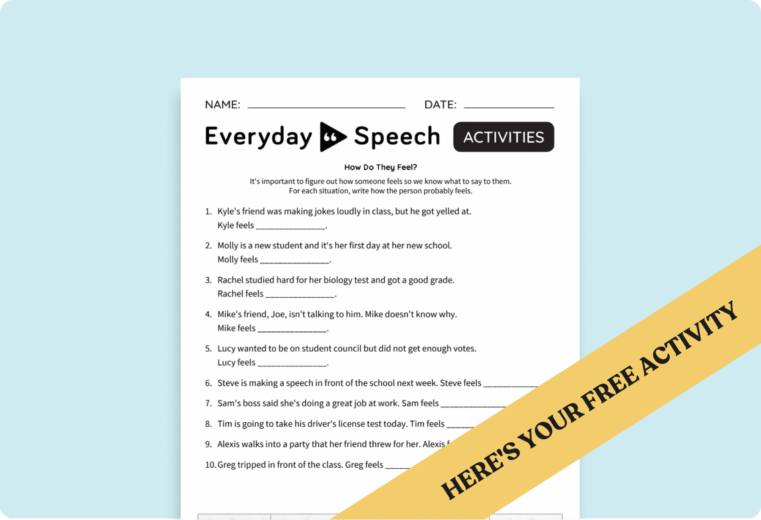Elementary Perspective Taking Activity: How Do They Feel? | Everyday Speech