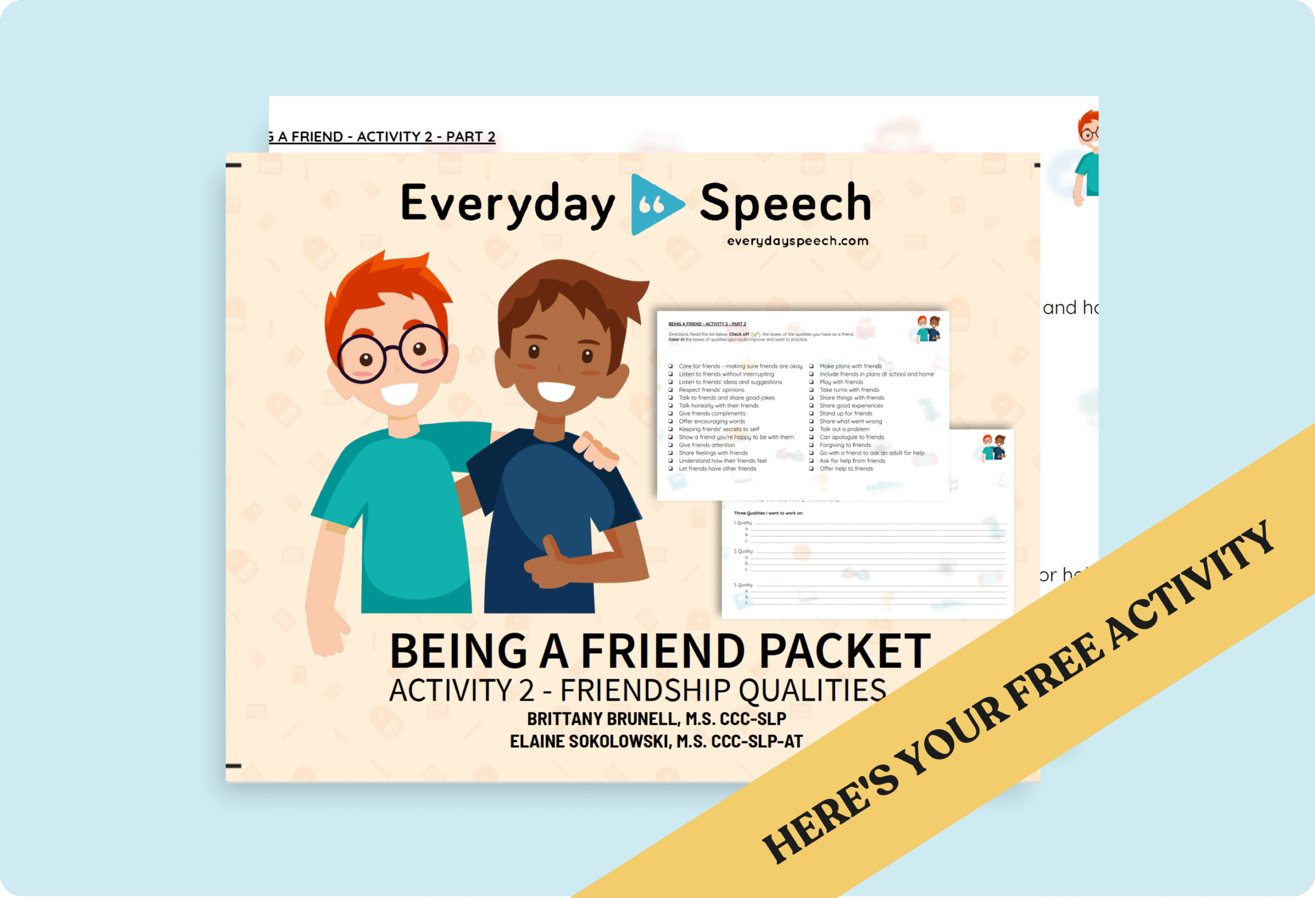 Elementary School Friendship Skills Printable: Being a Friend Packet ...