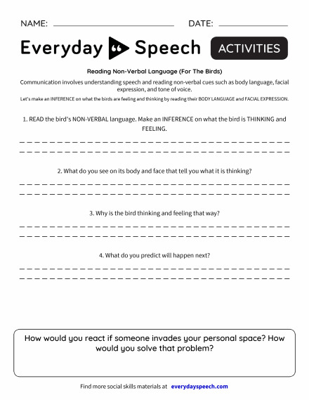 Body Language Lesson Plan Activity Understanding Blood Thaikuch